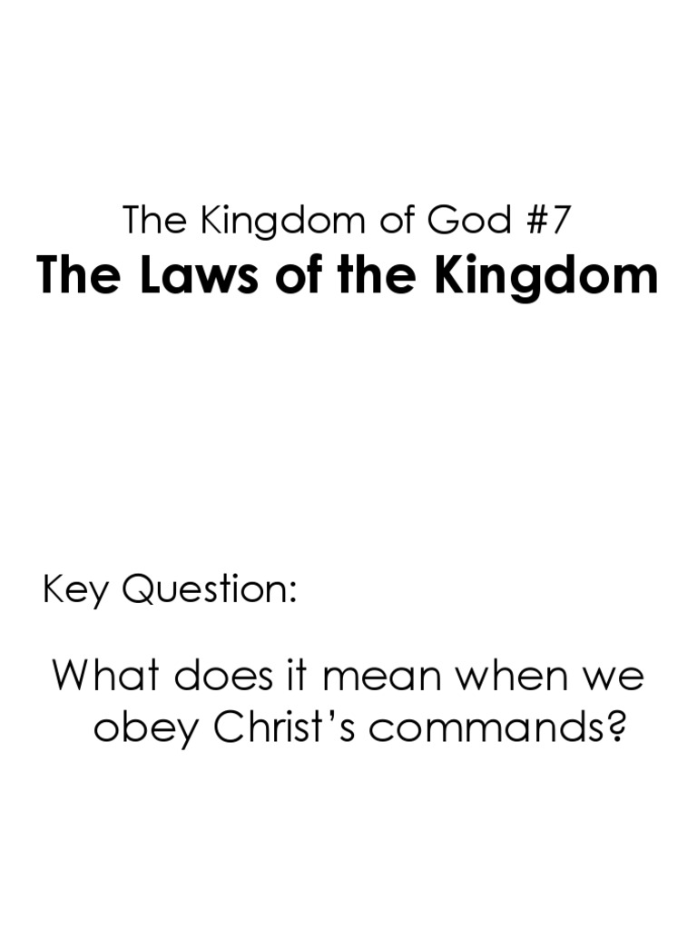 Obeying Christ's Commands: A Guide | PDF | Eternal Life (Christianity ...