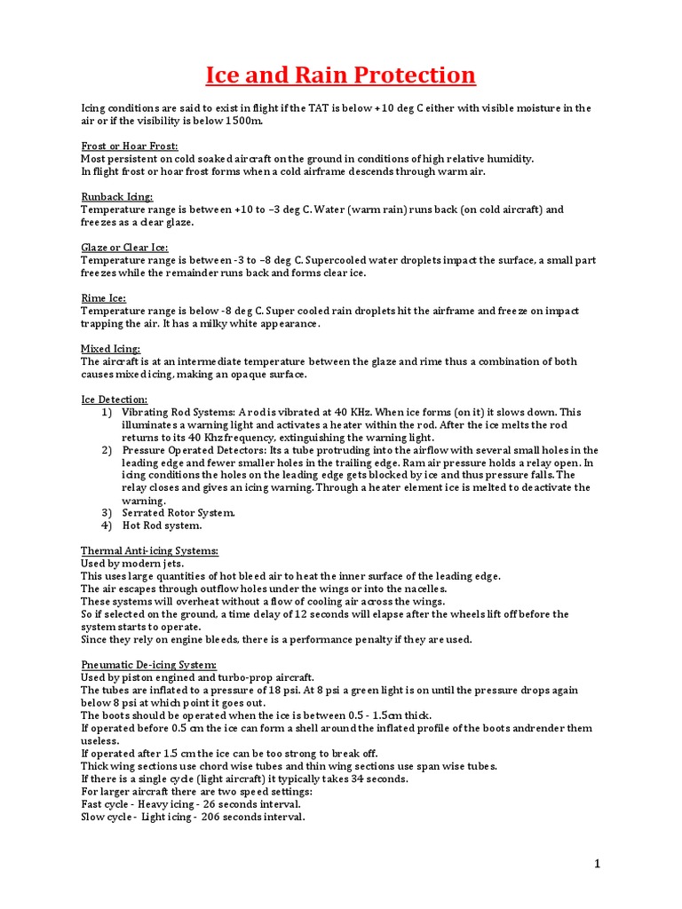 Ice and Rain Protection | PDF | Ice | Frost