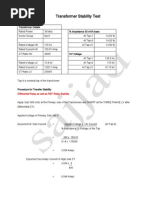 REF Stability Test Procedure for Transformers | PDF | Transformer ...