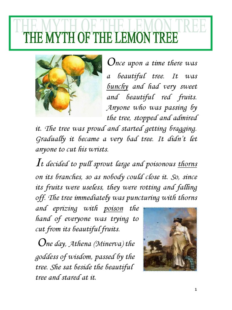 The Myth of The Lemon Tree - The Fourth Greek Story | PDF