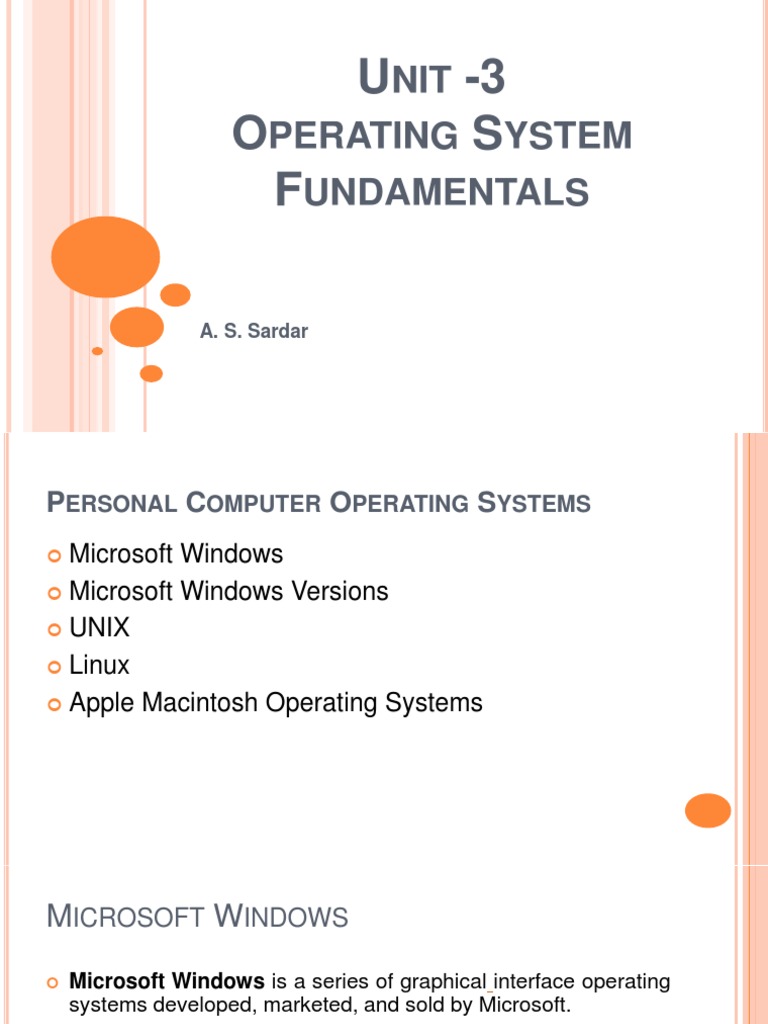 Operating Systems Fundamentals: Windows, Linux, Unix & Mac OS | PDF ...