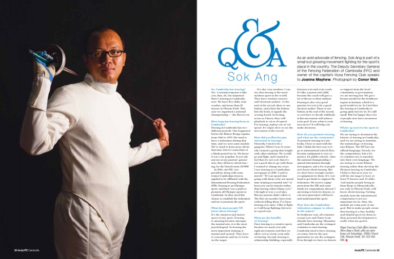 Sok Ang | PDF | Cambodia | Fencing