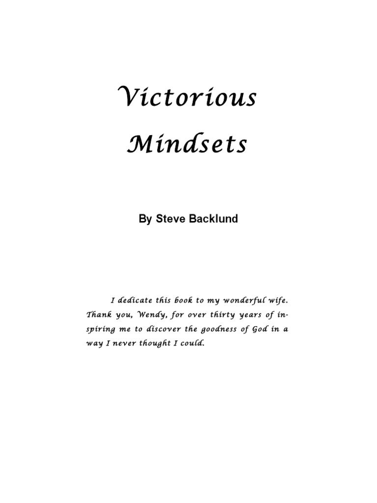 Victorious Mindsets | PDF | Anger | Prayer