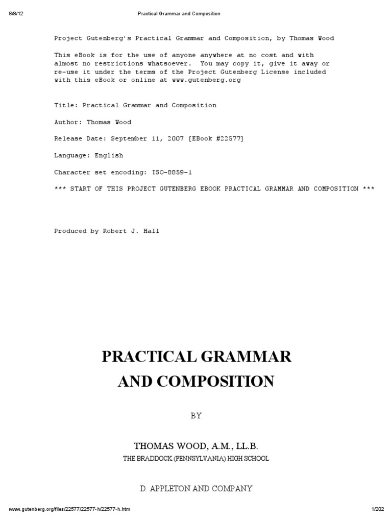 Practical Grammar and Composition | PDF | Grammatical Gender | Verb