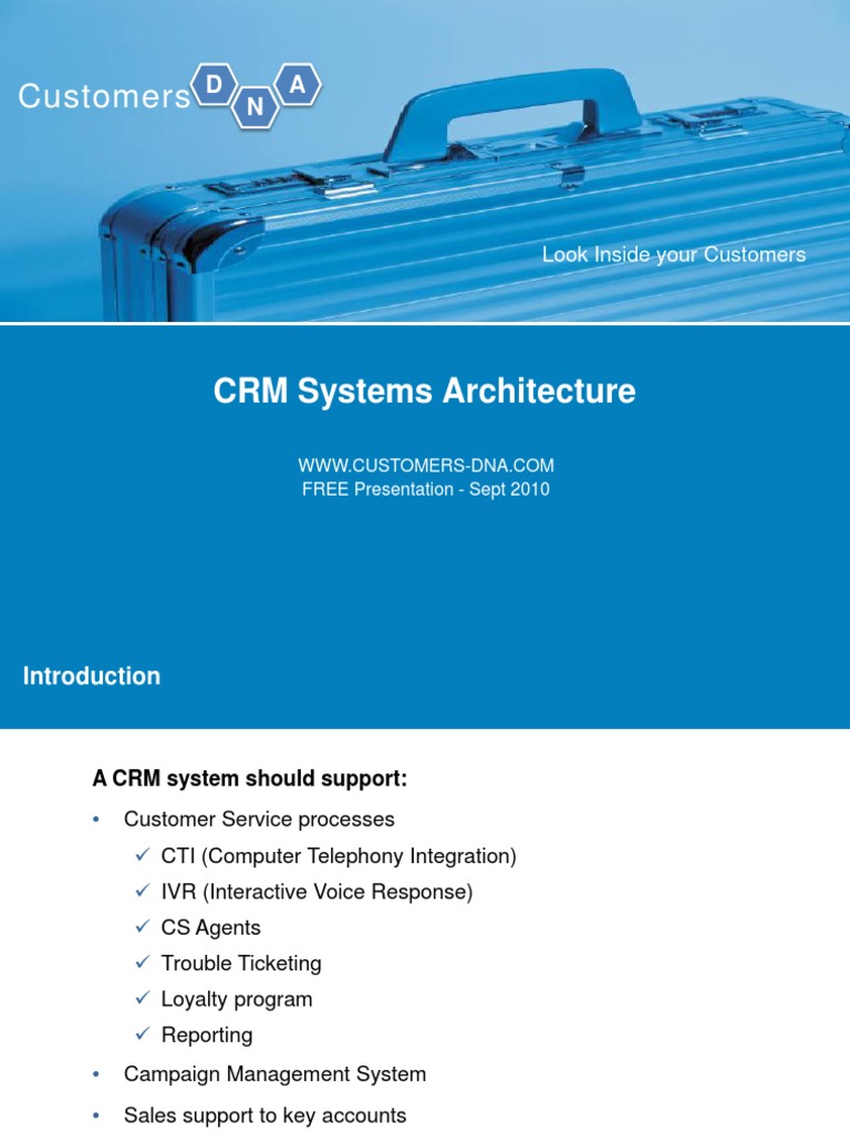 CRM Architecture | PDF | Customer Relationship Management | Call Centre