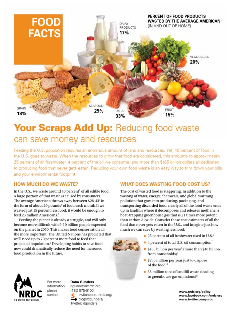 Foodwaste Facts | PDF | Foods | Waste