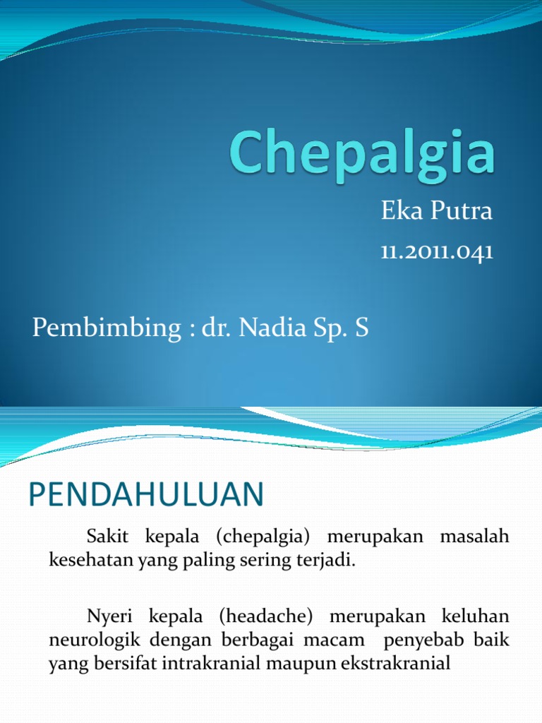 Chepalgia Saraf | PDF