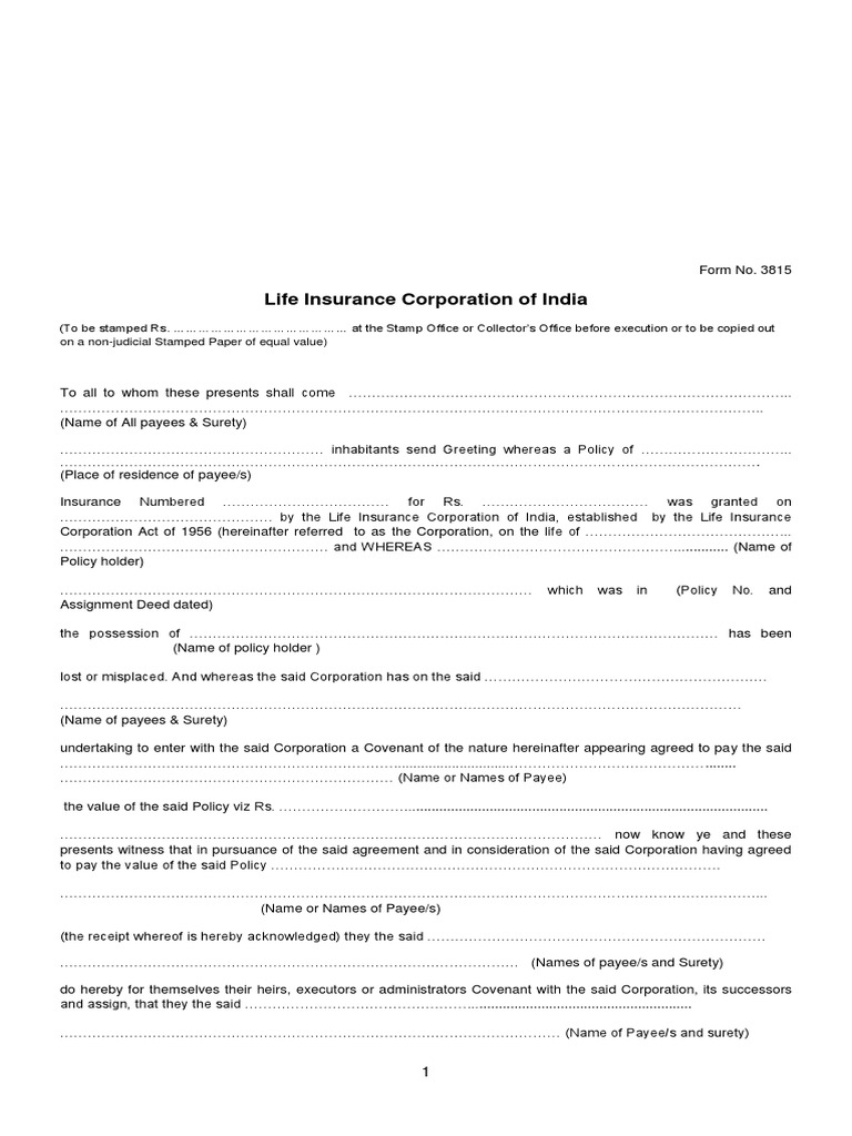 Form No 3815 | PDF | Justice | Crime & Violence