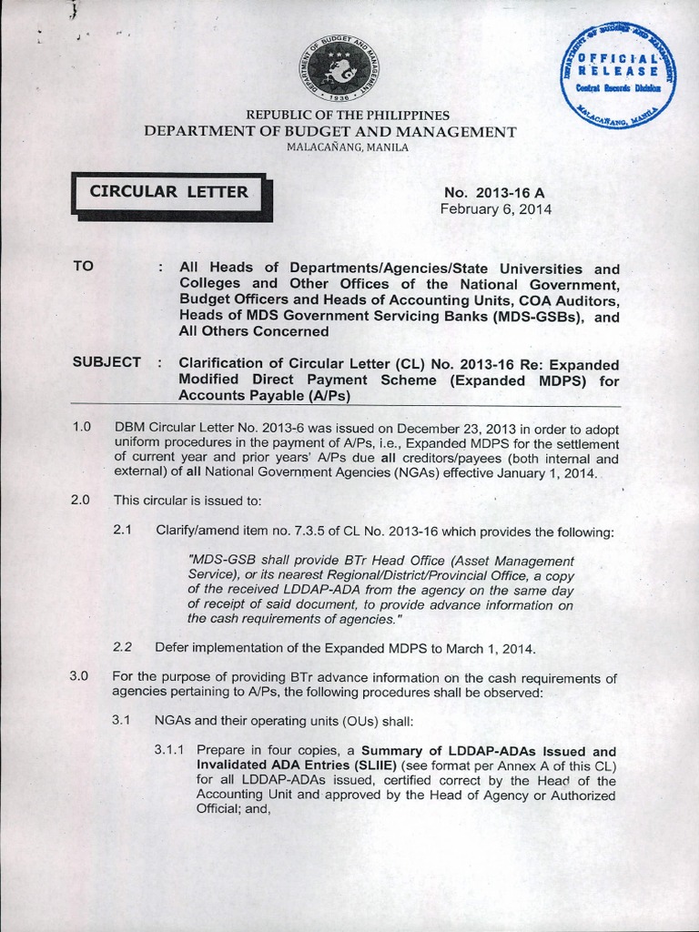 CL2013 16A Exmdps | PDF | Payments | Government