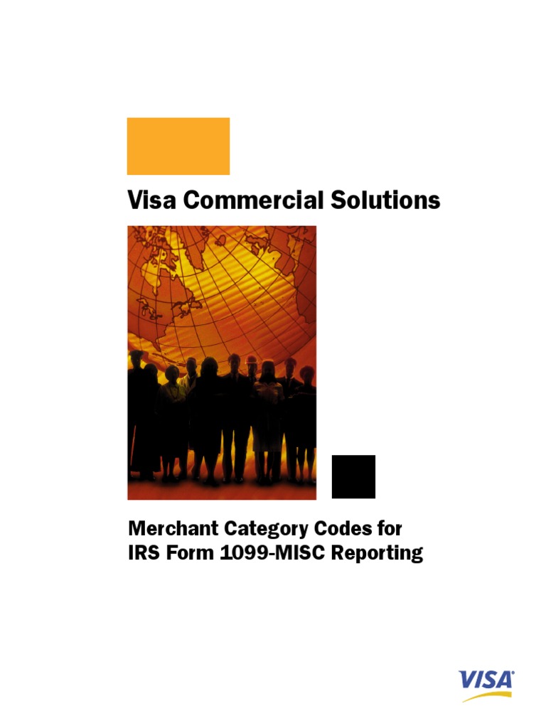 Visa Commercial Solutions: Merchant Category Codes For IRS Form 1099 ...