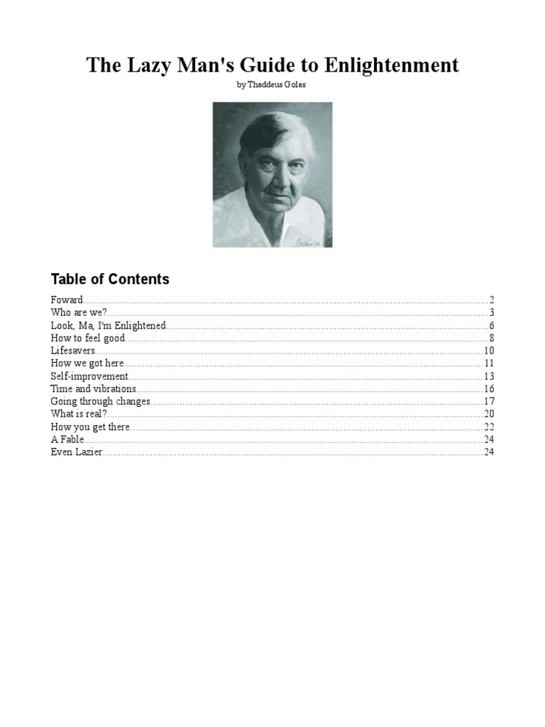 The Lazy Man's Guide To Enlightenment | PDF