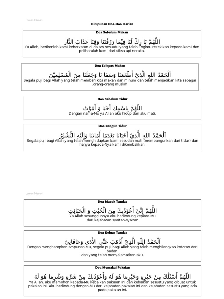 Himpunan Doa Harian | PDF | Griya & Taman