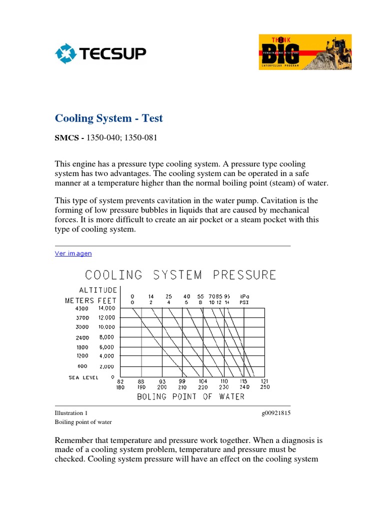 Cooling System - Test: SMCS - 1350-040 1350-081 | PDF | Refrigeration ...