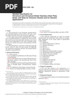 Asme Sa240 | PDF | Stainless Steel | Specification (Technical Standard)