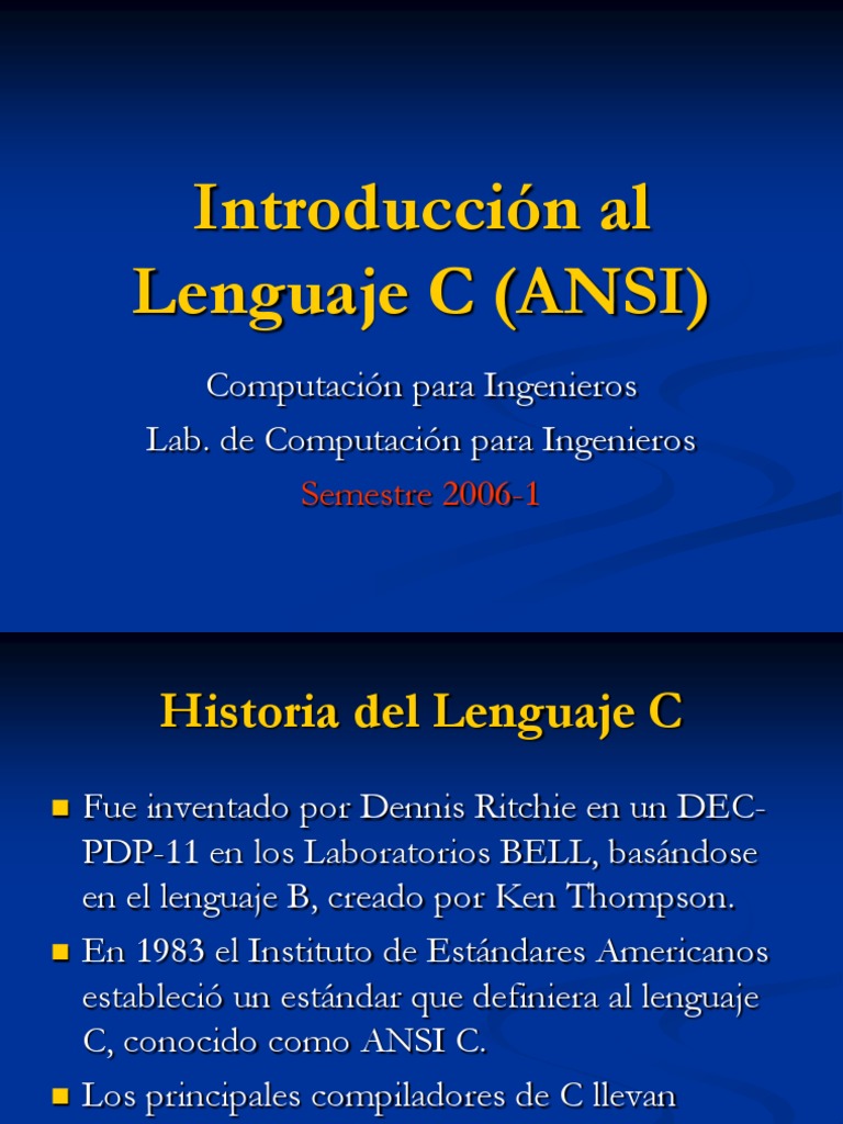 Lenguajec | PDF | Lenguaje de programación | Variable (informática)