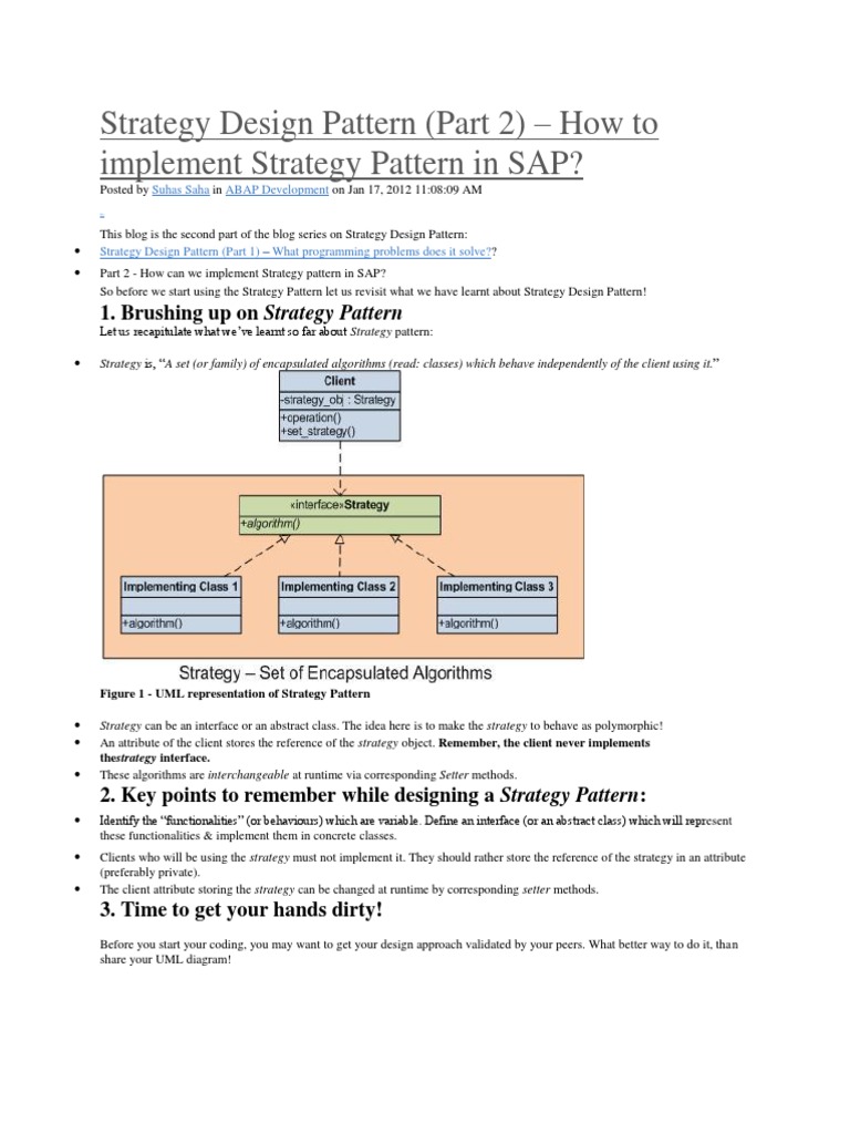 Strategy Design Pattern Part 2 Pdf Class Computer Programming Method Computer Programming