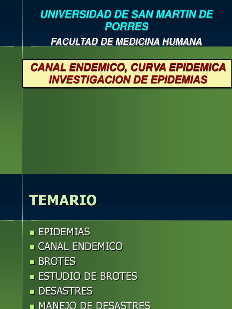 Canal Endemico Curva Epidemica | PDF | Epidemias | Hipótesis