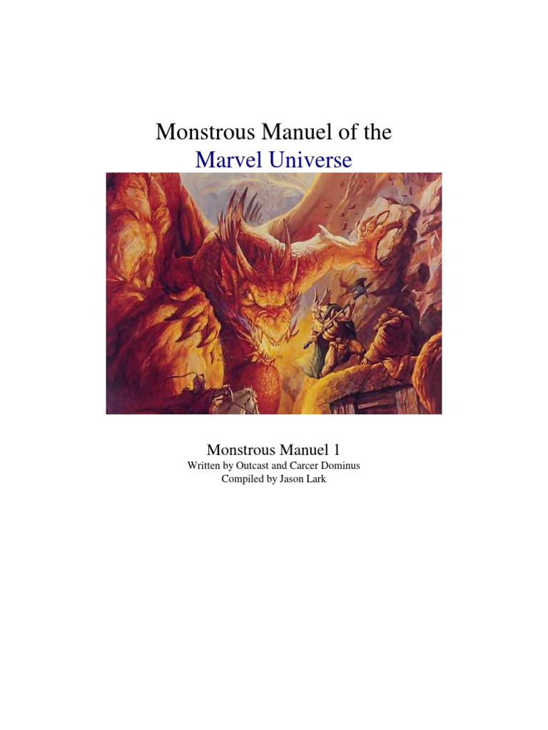 Marvel Monster Manual 1 | PDF | Dwarf (Dungeons & Dragons) | Drow ...
