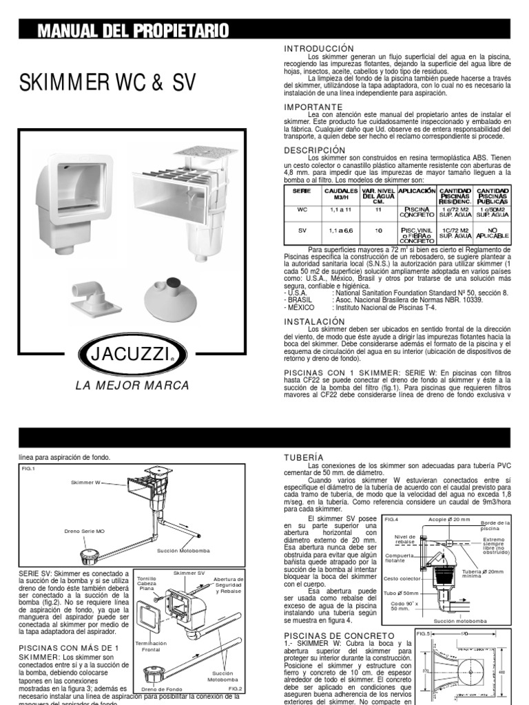 Skimmer PDF | PDF | Piscina | Bomba