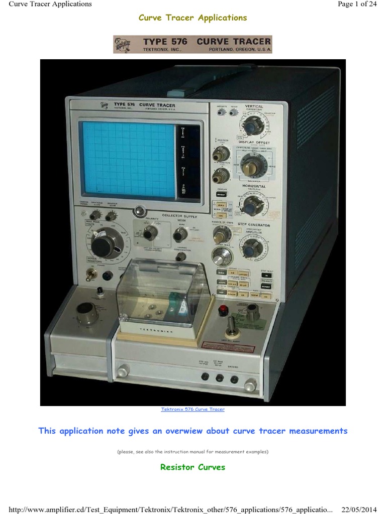Tektronix 576 Curve Tracer Applications Pdf Diode P N Junction