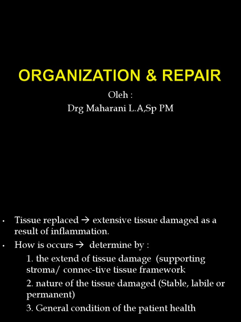 Tissue Regeneration and Repair Process | PDF | Wound Healing | Healing