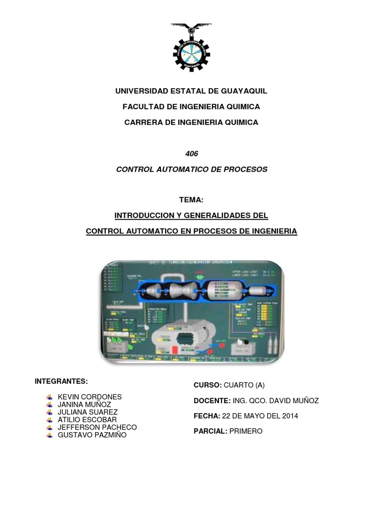 Control Automatico 406 - Tarea 1 PDF | PDF | Sistema de control | Realimentación