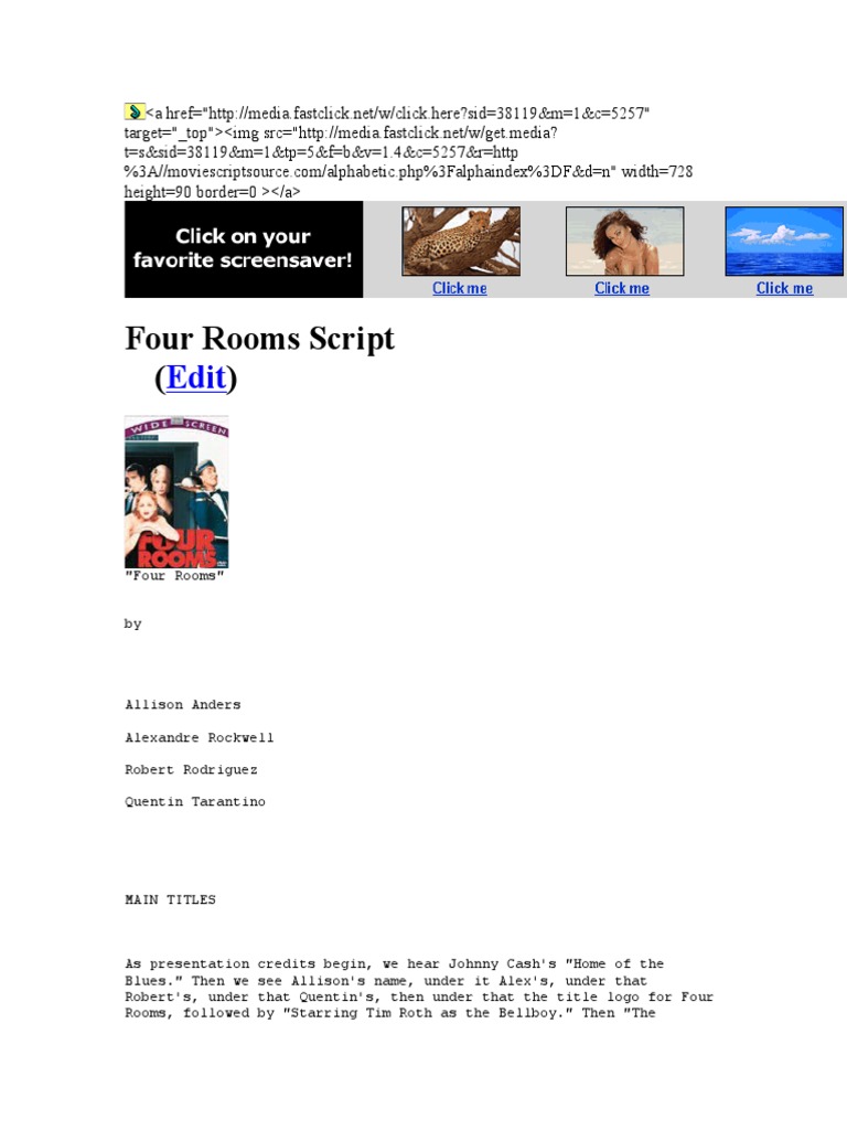 Four Rooms Script | PDF | Nature