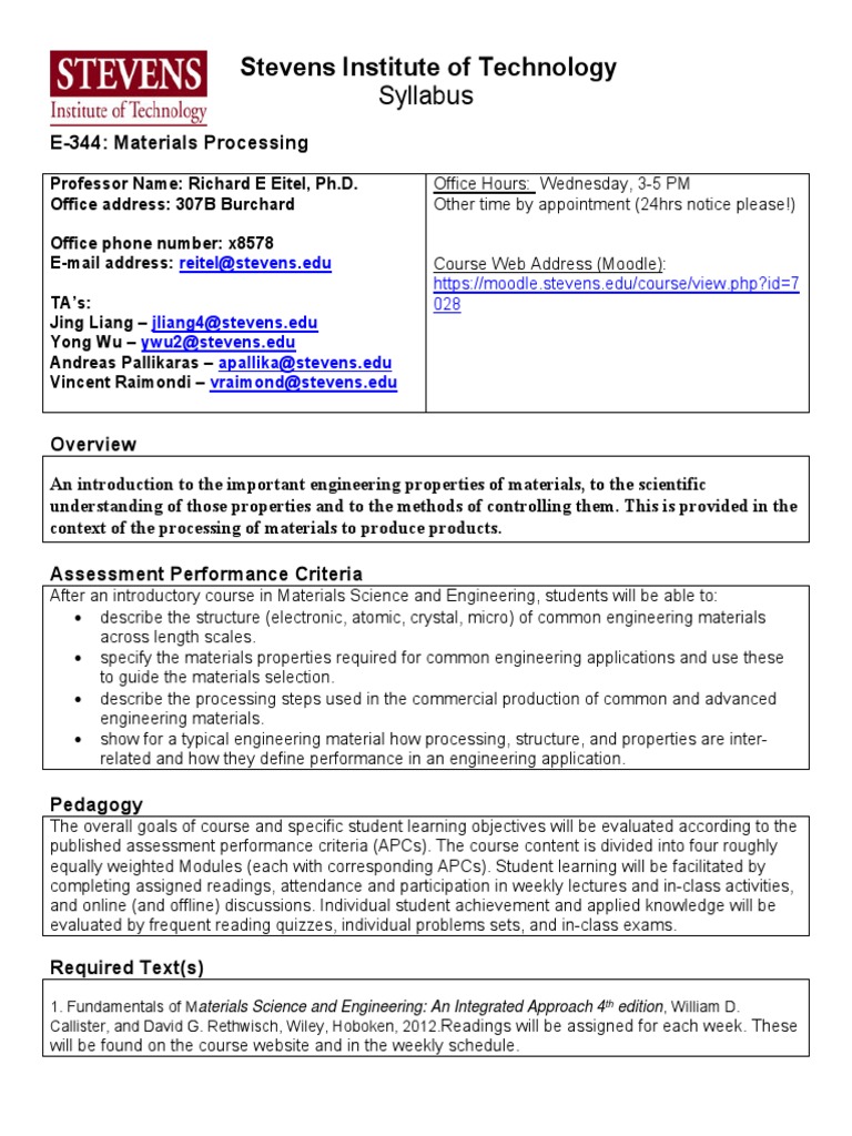 E-344 Syllabus | PDF | Engineering | Test (Assessment)