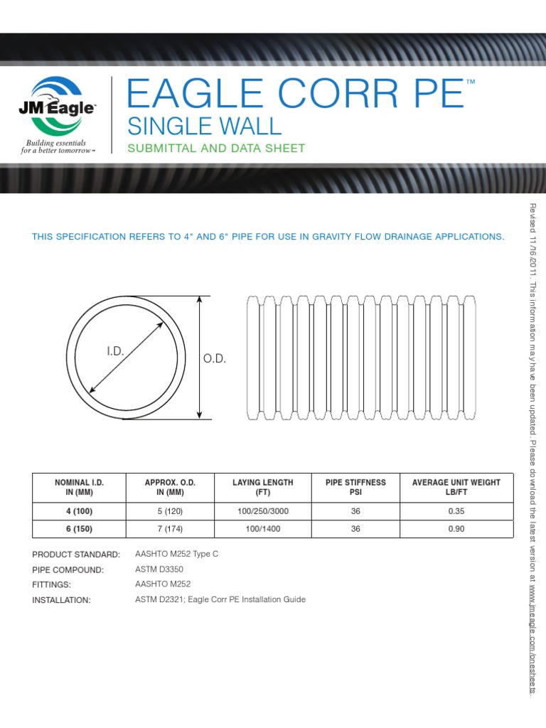 ADS Corrugated Heavy Duty Pipe Data Sheet | Download Free PDF ...