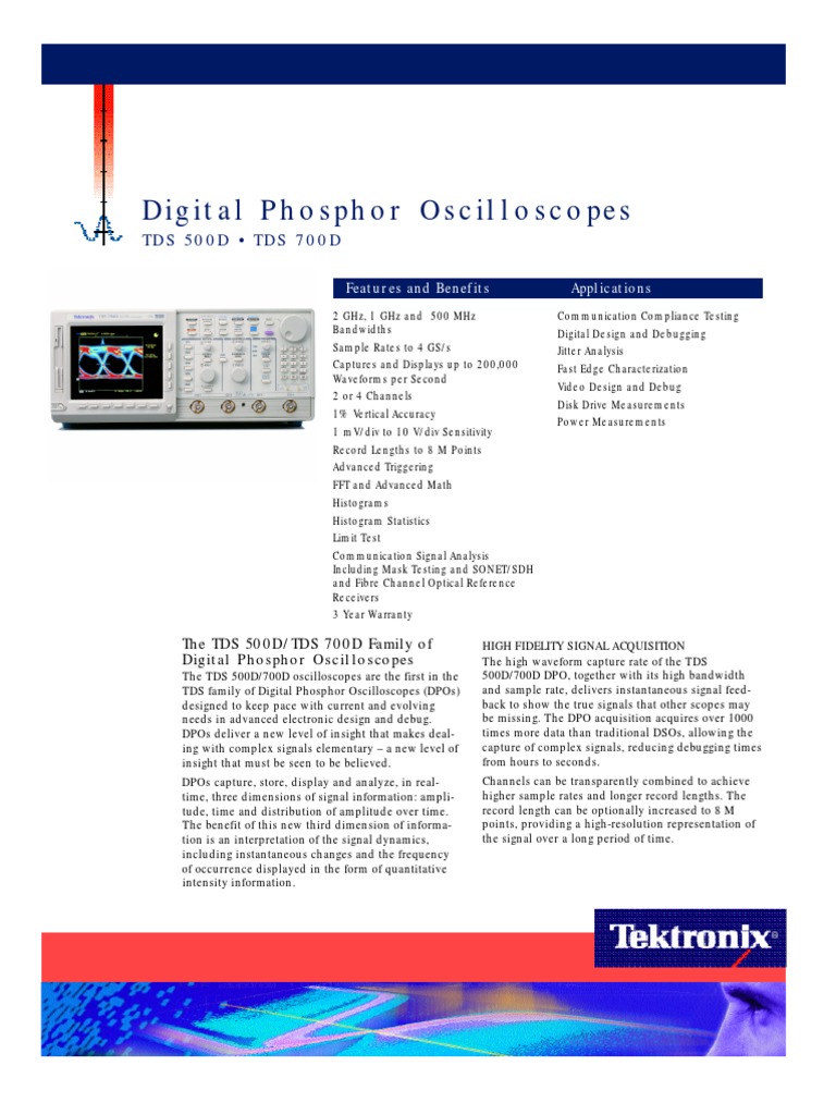 Tek TDS - 700D 500D | PDF | Amplitude | Video