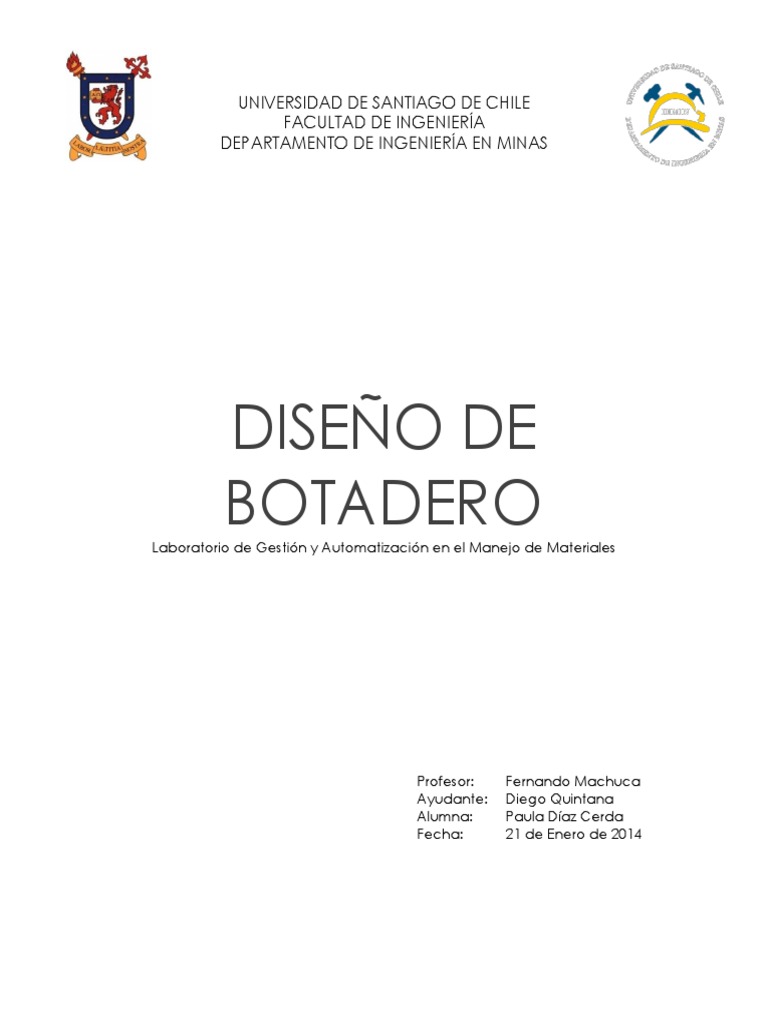 Diseño de Botadero Minero Eficiente | PDF | Laboratorios | Diseño