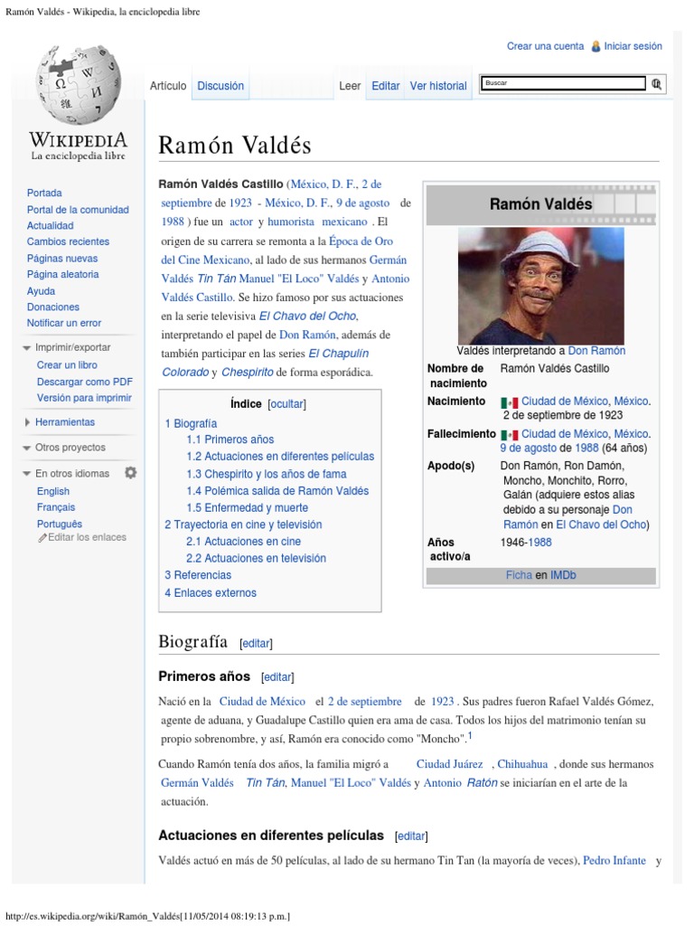 Ramón Valdés - Wikipedia, La Enciclopedia Libre | PDF | Personas ...