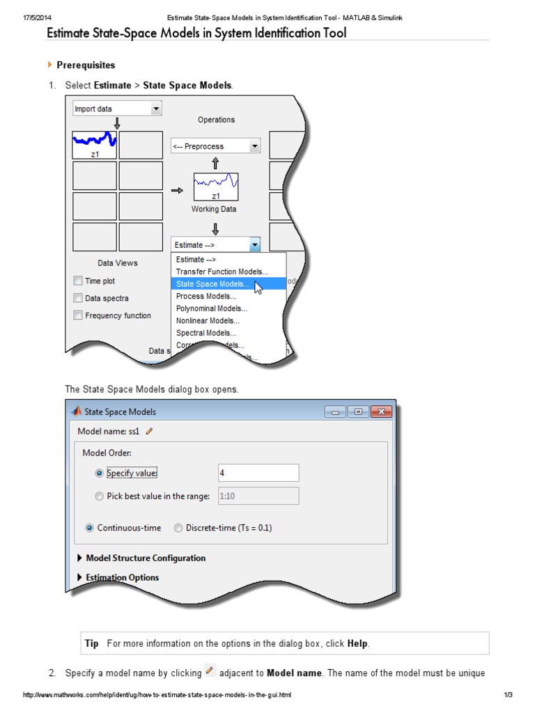Estimate State-Space Models in System Identification Tool - MATLAB ...