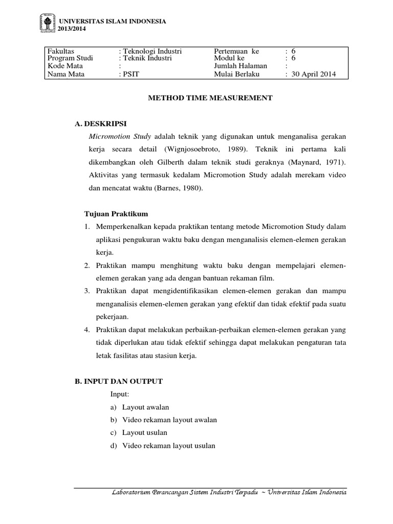 Modul 6 PSIT 1 - Micromotion Study PDF | PDF
