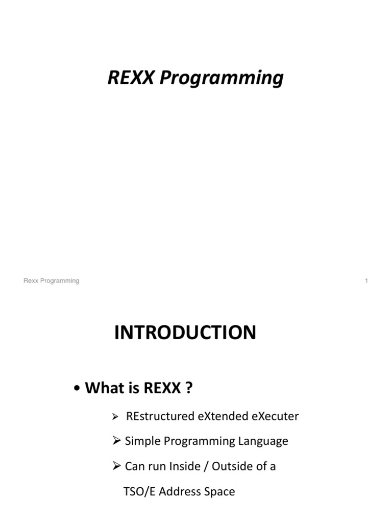 Rexx Programing | PDF | String (Computer Science) | Control Flow