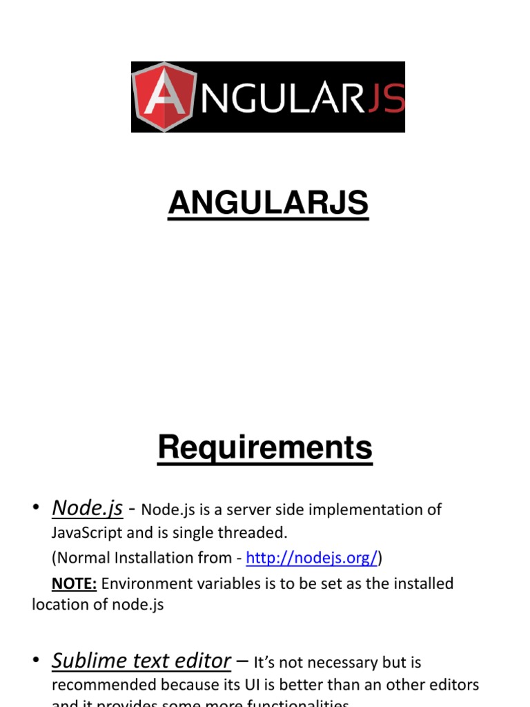 Angular Js | PDF | Angular Js | Java Script
