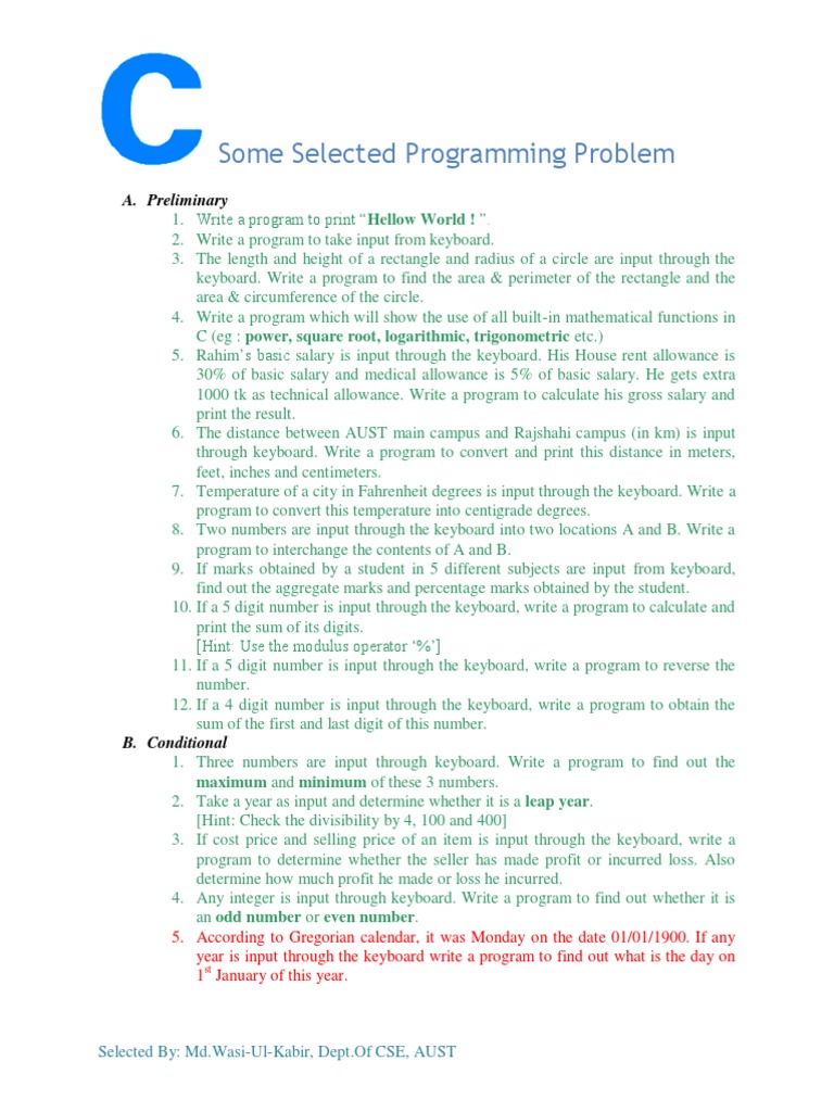 Random Problem In C Pdf String Computer Science Function Mathematics