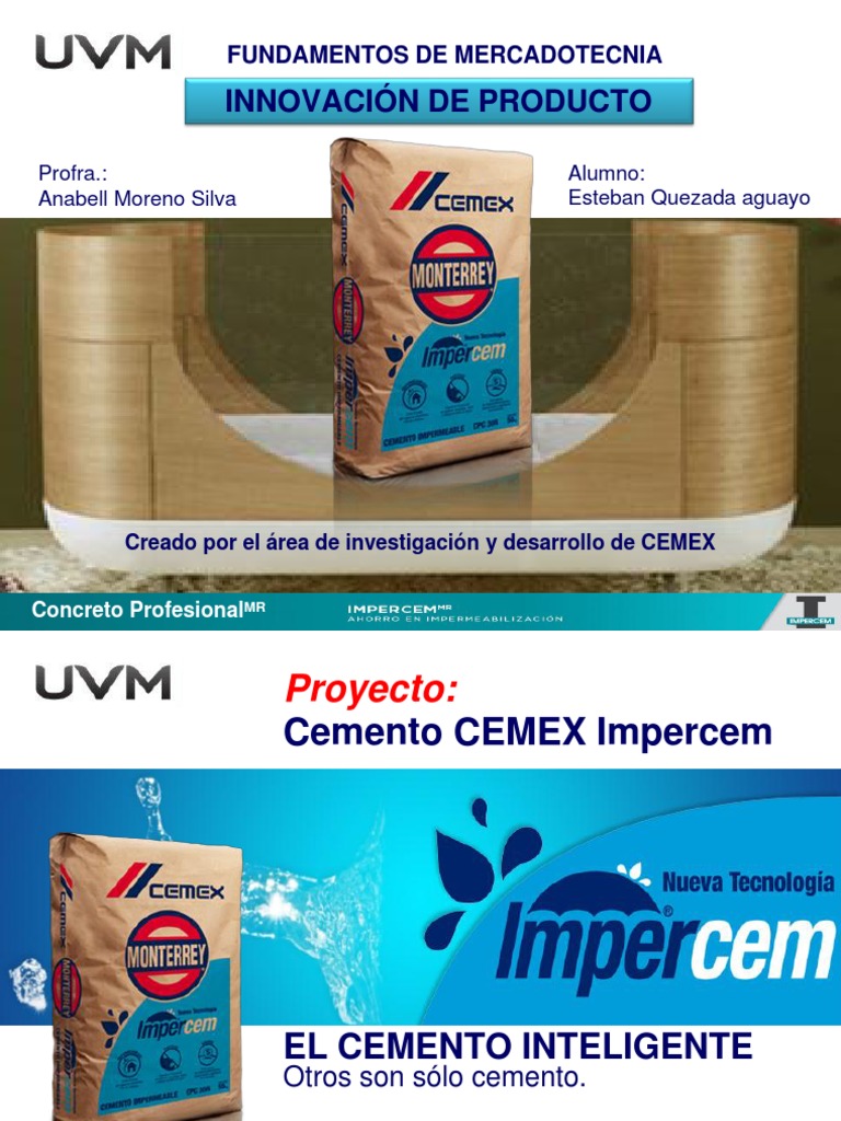 Presentación CEMEX Impercem | Innovación | Producto (Negocio) | Prueba ...