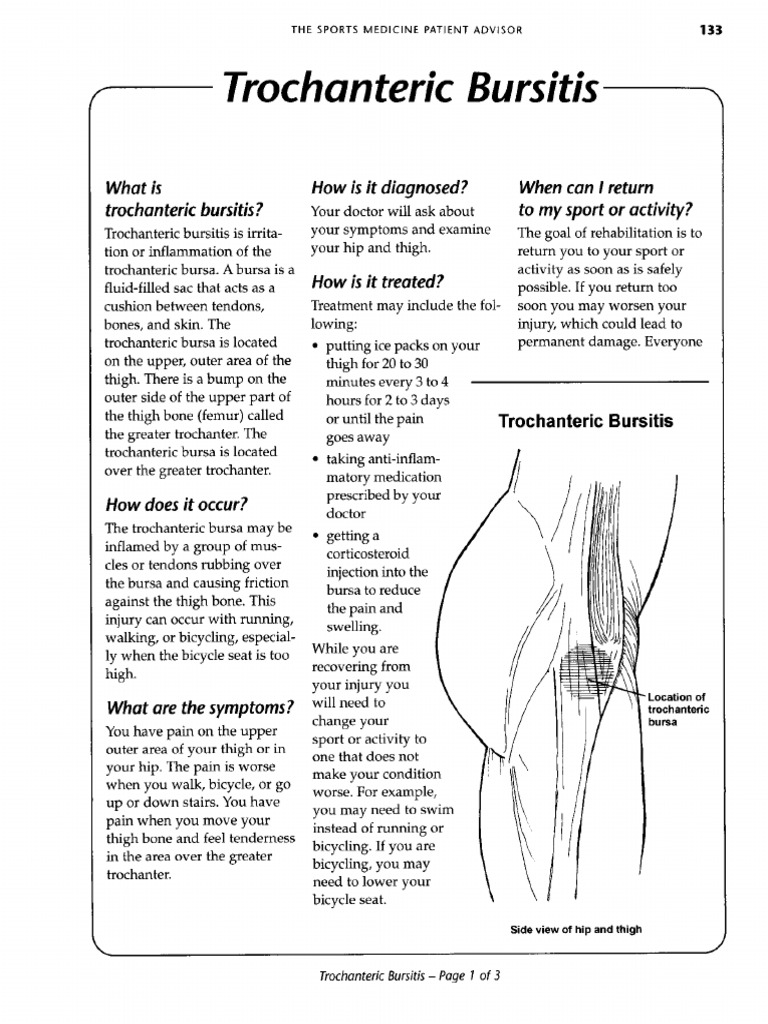 Trochanteric Bursitis | PDF | Musculoskeletal System | Limbs (Anatomy)