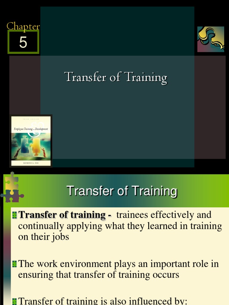 Transfer of Training | PDF | Knowledge Management | Reinforcement