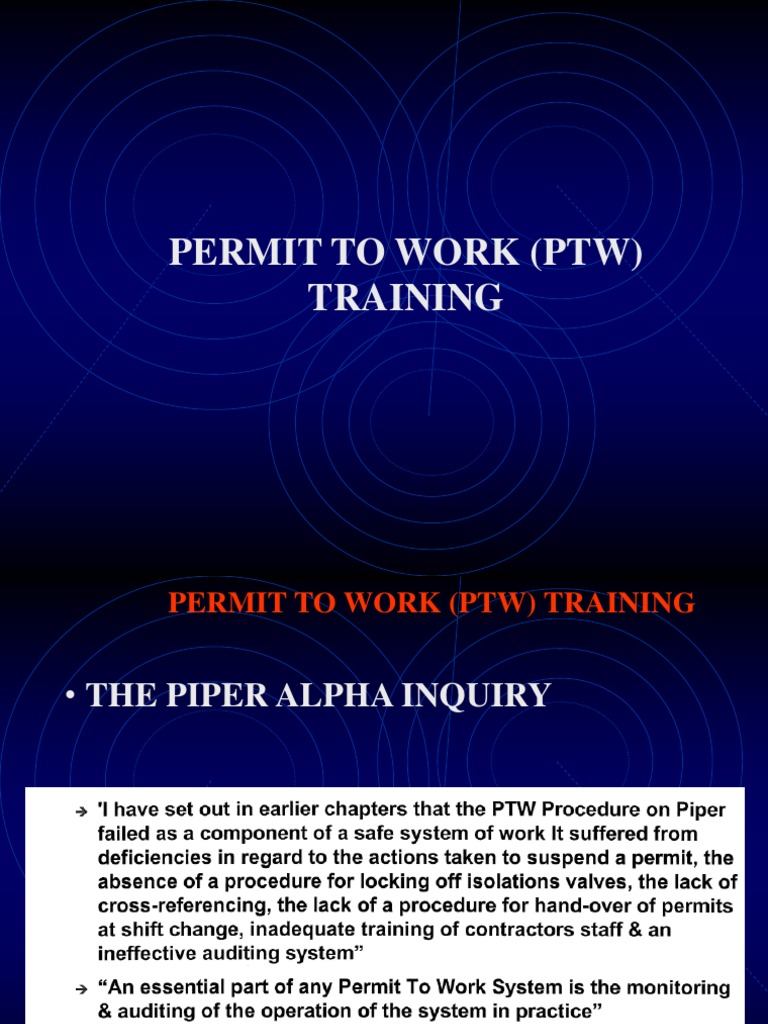 Permit To Work Training | PDF | Business