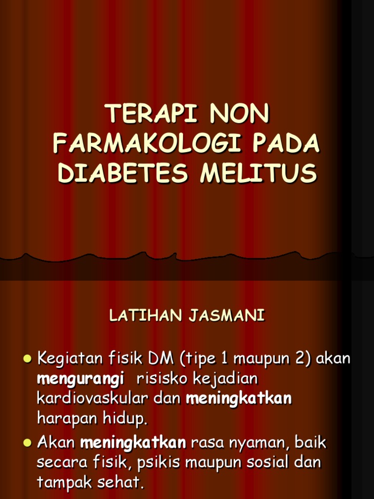 Terapi Non Farmakologi Pada Diabetes Melitus | PDF