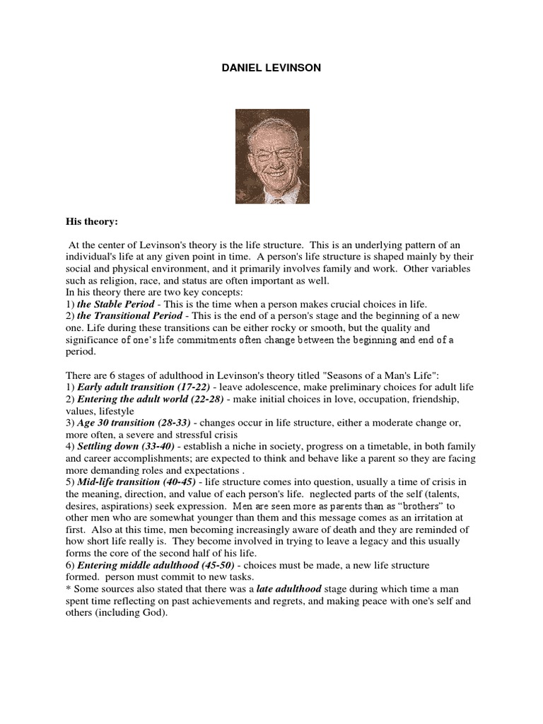 Daniel Levinson | PDF | Adults | Adolescence