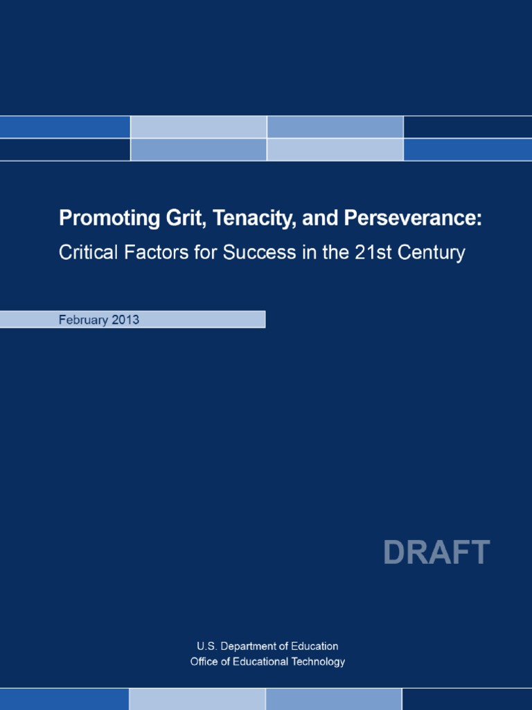 Grit, Tenacity and Perseverance | PDF | Grit (Personality Trait ...