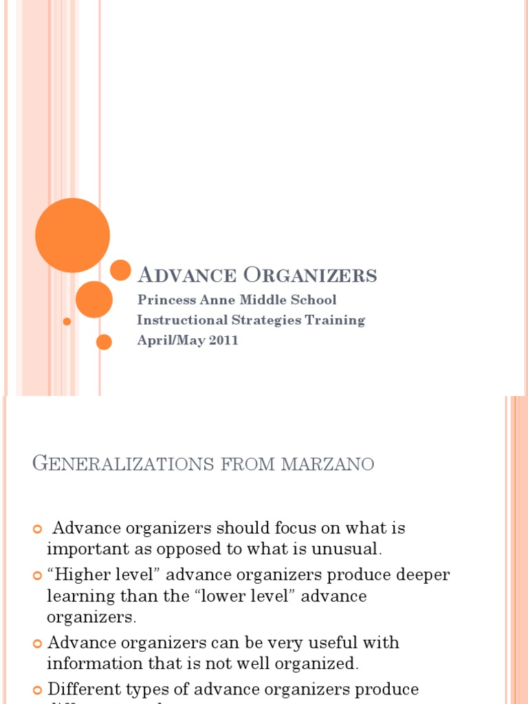 Advance Organizers PowerPoint | PDF | Information | Concept