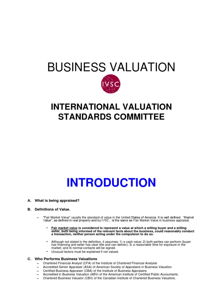5 Business Valuation PDF | PDF | Equity (Finance) | Real Estate Appraisal