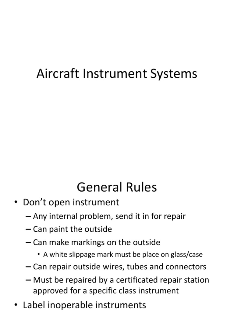 Aircraft Instrument Systems | PDF | Aerospace Engineering ...