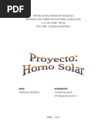 Proyecto de Horno Solar | PDF | Cocina, comidas y vino | Hogar ...
