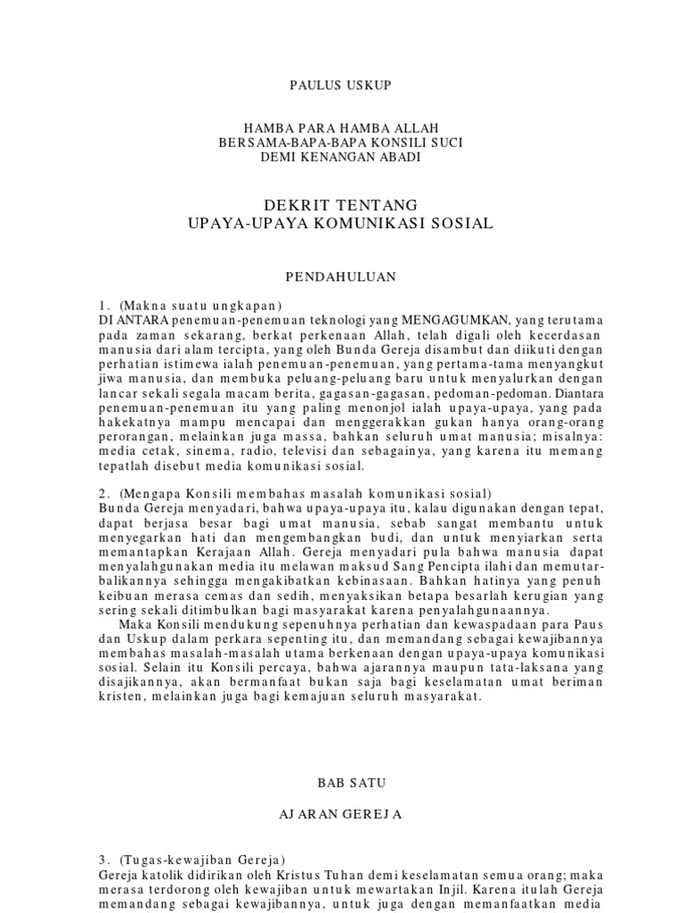 KV II - Inter Mirifica | PDF