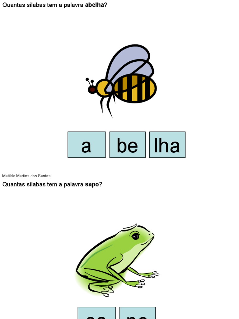 Quantas Sílabas Tem A Palavra | PDF